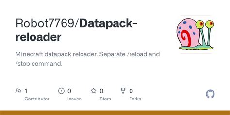 github robot7769 datapack reloader minecraft datapack reloader