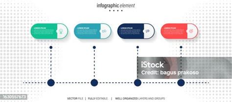 비즈니스 인포그래픽 디자인 템플릿 아이콘과 4개의 4가지 옵션 또는 단계가 있는 벡터입니다 프로세스 다이어그램 프리젠테이션 워크플로 레이아웃 배너 순서도 정보 그래프 스톡