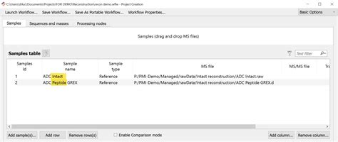 Intact Reconstruction Workflow Protein Metrics