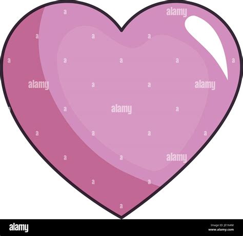 Cute Purple Heart Stock Vector Image And Art Alamy