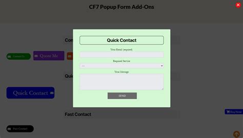 Contact Form 7 Popup Form By Mgscoder Codecanyon