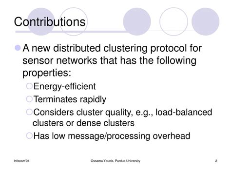 Ppt Distributed Clustering In Ad Hoc Sensor Networks A Hybrid