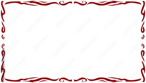 Red Frame Border Abstract Illustration Background Stock Illustration