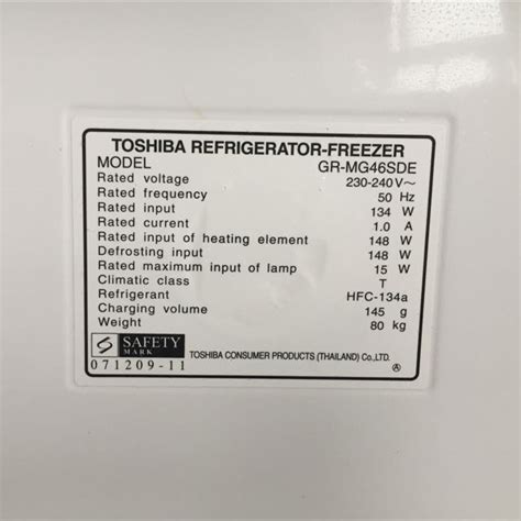 Toshiba Hybrid Plasma Refrigerator, TV & Home Appliances, Kitchen ...