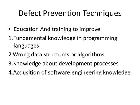 PPT Defect Prevention And Process Improvement PowerPoint Presentation ID 2858913