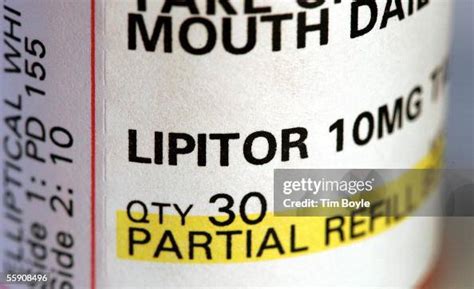 A Prescription Bottle Label Of Pfizers Lipitor Known As News Photo