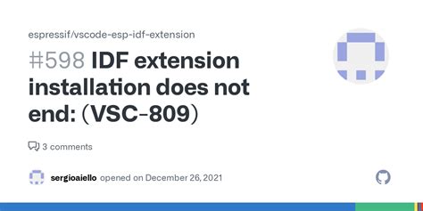 IDF Extension Installation Does Not End VSC Issue Espressif Vscode Esp Idf