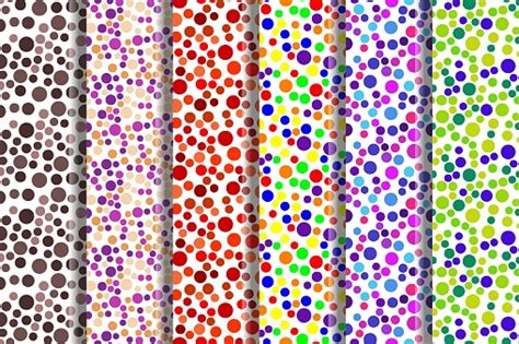 엽서 플래 카드 직물 종이 접시 등과 같은 다양한 표면에 인쇄하기위한 생생한 갈색 보라색 빨간색 녹색 여러 가지 빛깔의 거품을 반복하는 매끄러운 패턴 모음 0명에 대한 스톡