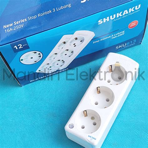 Shukaku 3 Hole Grounded Socket Sku813 With Indicator Light Sku 813 3