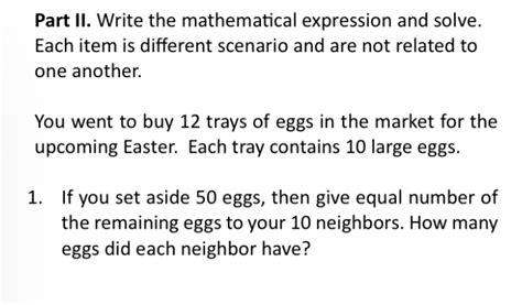 solved part ii ﻿write the mathematical expression and