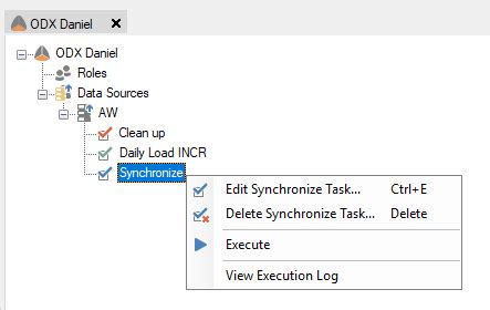 Sync Between ODX And Datawarehouse Community