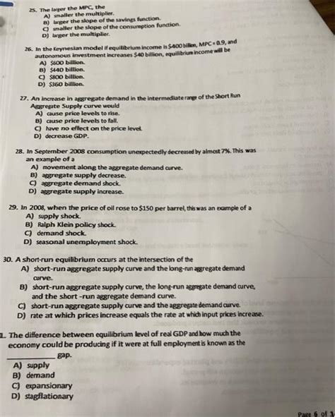 Solved The Larger The MPC The A Smaller The Multiplier Chegg