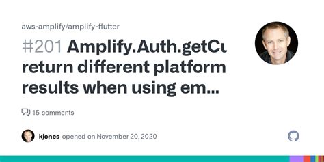 Amplifyauthgetcurrentuser Return Different Platform Results When Using Email Based Auth