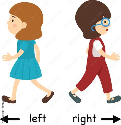 Opposite Left And Right Vector Illustration Stock Vector Adobe Stock