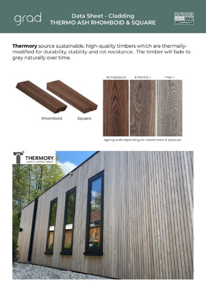 Grad Cladding Thermo Ash Rhomboid And Square The Outdoor Deck Company