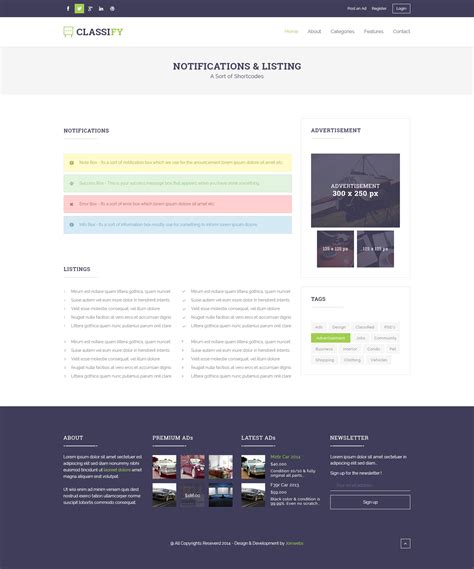 Classify Classified Ads PSD Template By JoinWebs ThemeForest