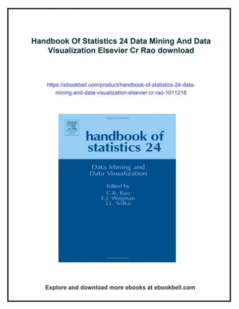 Handbook Of Statistics 24 Data Mining And Data Visualization Elsevier