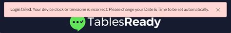 Error Logging In Datetime Or Timezone Are Wrong Tablesready