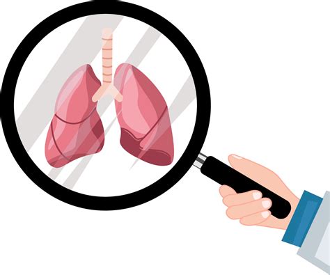 Doctor Checking Lung With Magnifying Glass Or Treatment And Examine Lungs Health 36444345 Png
