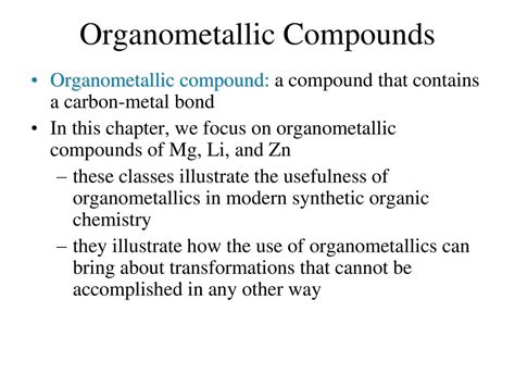 How To Identify Organometallic Compounds At Patrick Lakes Blog