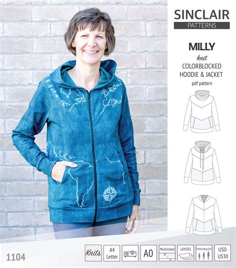 Milly Colorblocked Hoodie And Zip Up Jacket Pdf Sinclair Patterns