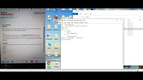 Tech Mahindra Placements Questions Coding In Python Youtube