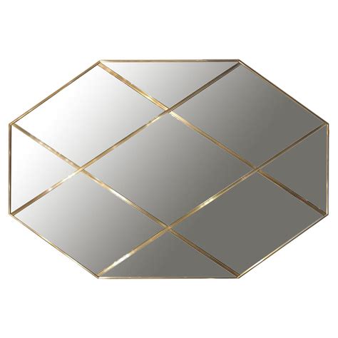 French Style Art Deco Etched Curved Edge Smoke Glass Wall Mirror At 1stdibs