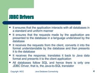 Java Database Connectivity | PPT | Databases | Computer Software and Applications