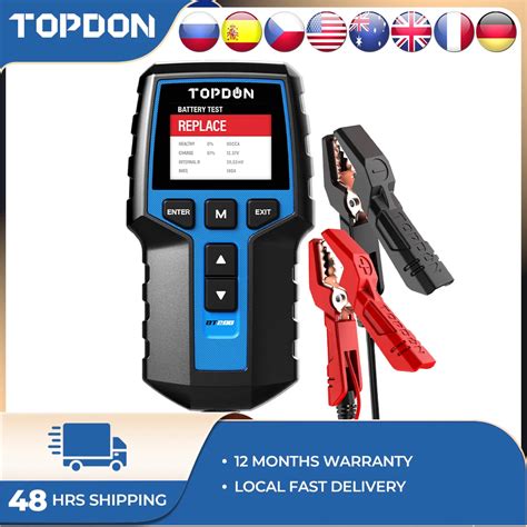 Topdon Bt200 휴대용 배터리 테스터 자동차용 크랭킹 테스트 도구 12v 자동차 진단 배터리 모니터 100