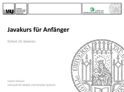 14generics Mobile Und Verteilte Systeme