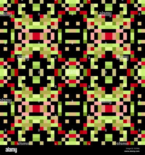 Seamless Pixel Pattern Mosaic Abstract Background With Squares Can Be Used For Wallpaper