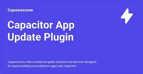 app update plugin for capacitor capawesome