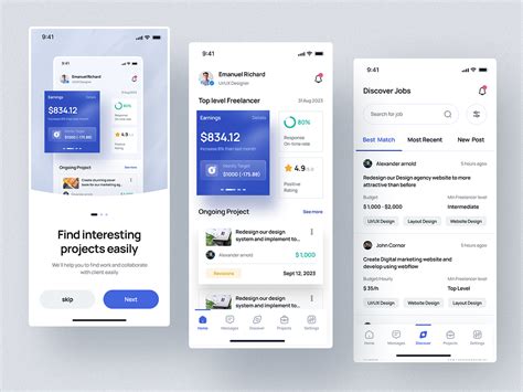 Freelancer Platform App Ui Design On Behance