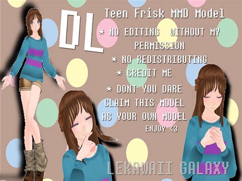 [mmd Undertale]teen Frisk Model Dl Read Desc By Shinkomi On Deviantart