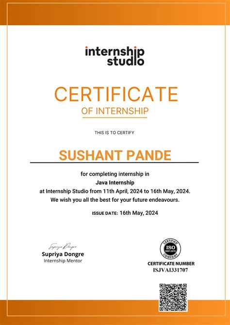 sushant pande on linkedin java internship javadevelopment