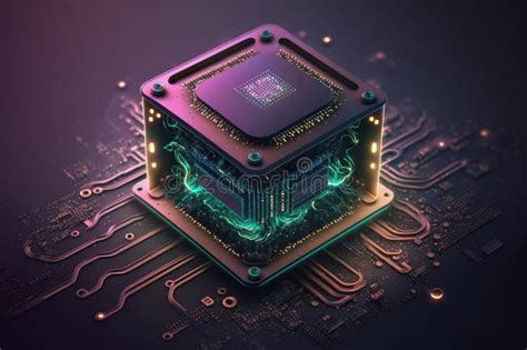 Futuristic Microchip Processor Quantum Computer Future Technologies Cpu And Microprocessors