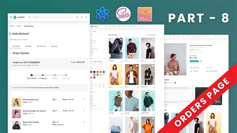 Product Order And Details Page E Commerce Website Templateui Design