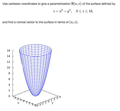Solved Use Cartesian Coordinates To Give A Parametrization