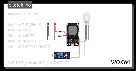 Dht22 Led Ldr Wokwi Esp32 Stm32 Arduino Simulator
