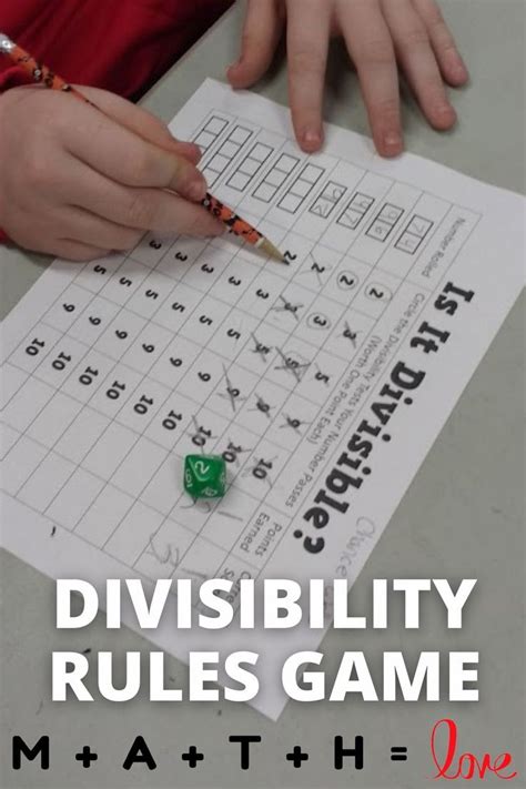 Divisibility Rules Game Divisibility Rules Divisibility Rules