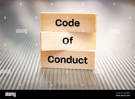 Business And Code Of Conduct Concept Sets Wooden Blocks With Words Code Of Conduct Code Of