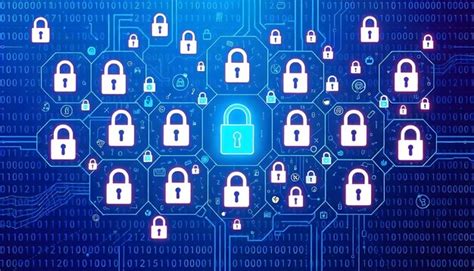 Cybersecurity Concept With Digital Lock Icons On A Hexagonal Grid Premium Ai Generated Image