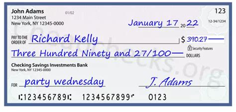 How To Write A Check For 390 Dollars Cheap Checks