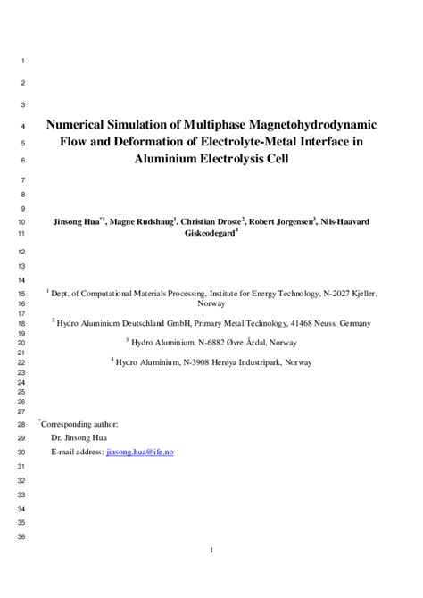 pdf numerical simulation of multiphase magnetohydrodynamic flow and