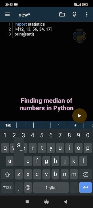 Finding Median Of Numbers In Python Master Python Youtube