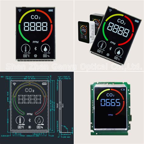 3 Inch Black Va Lcd Digit Custom Lcd Glass 7 Segment Lcd Display For Co2 Meter Suppliers