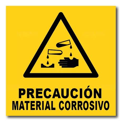 Señalamiento Precaución Material Corrosivo Señalética En Venta En