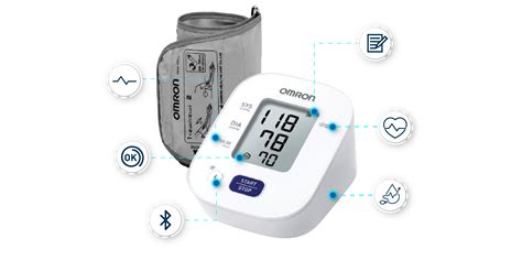 Omron HEM T Bluetooth Blood Pressure Monitor With Cuff Wrapping Guide Technology Omron