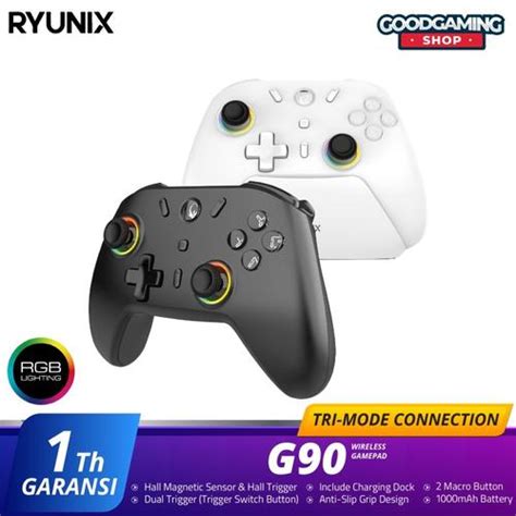 Promo Sades Ryunix G90 G 90 Wireless Gamepad Hall Effect Analog Dual Mode Putih Jakarta