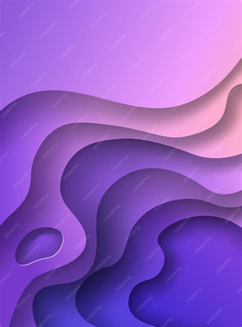 Premium Vector Curved Flow Shape Background In Paper Cut Style